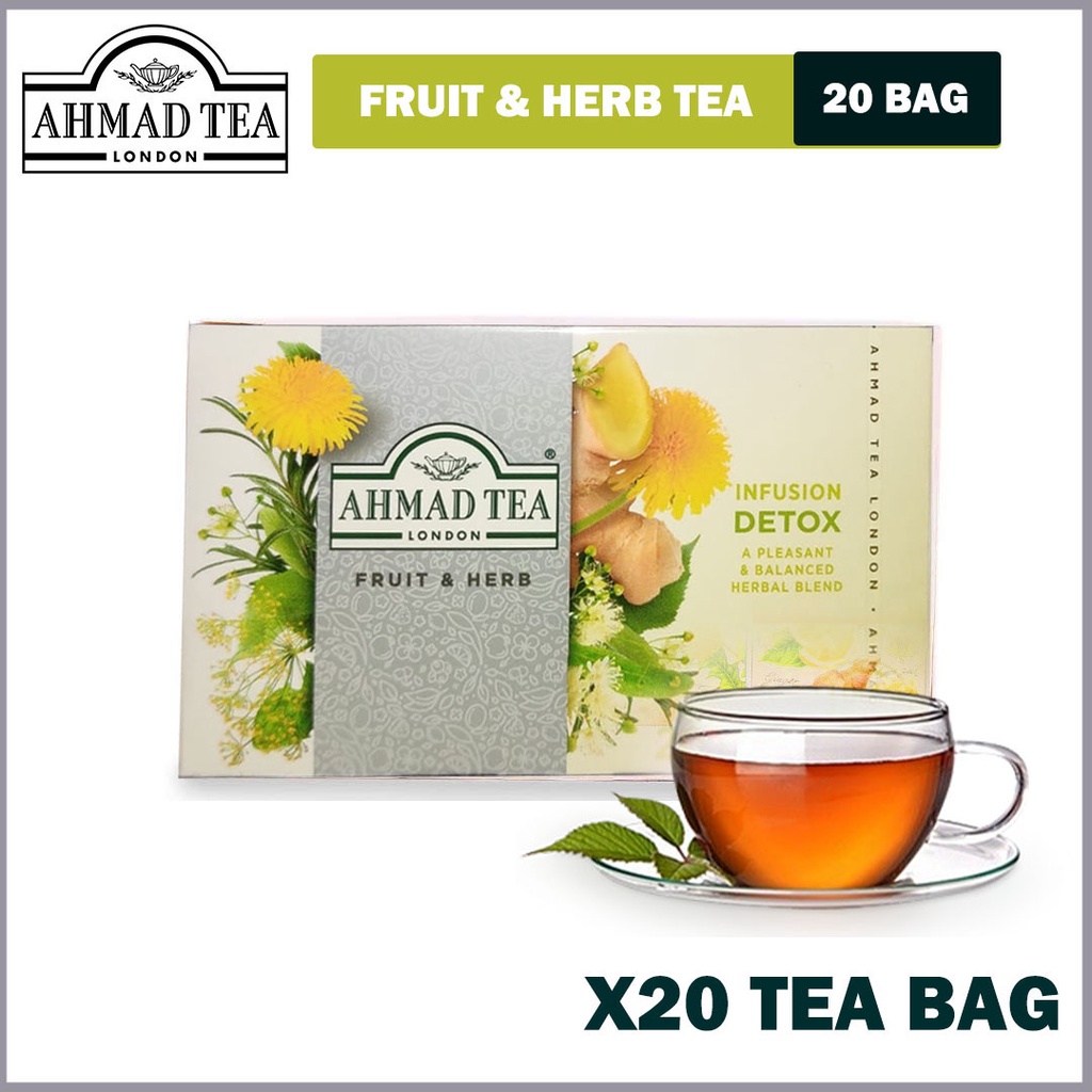 Ahmad Tea Fruit & Herb Selection Wellness & Detox Blends in Foil ...
