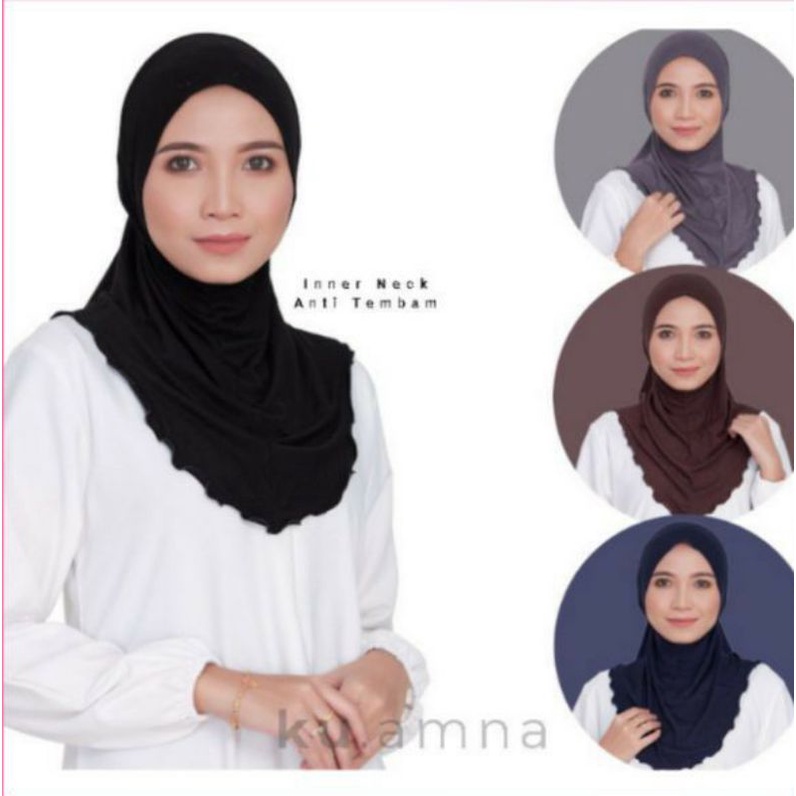 Inner neck anti tembam klim tepi warda ninja dagu berdagu sanggul ...