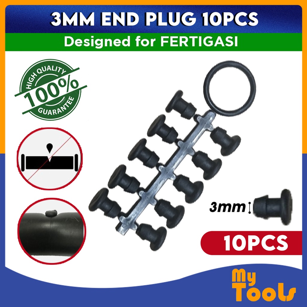 Mytools 10PCS 3mm End Plug For 16mm 20mm LDPE Pipe Poly Fitting ...