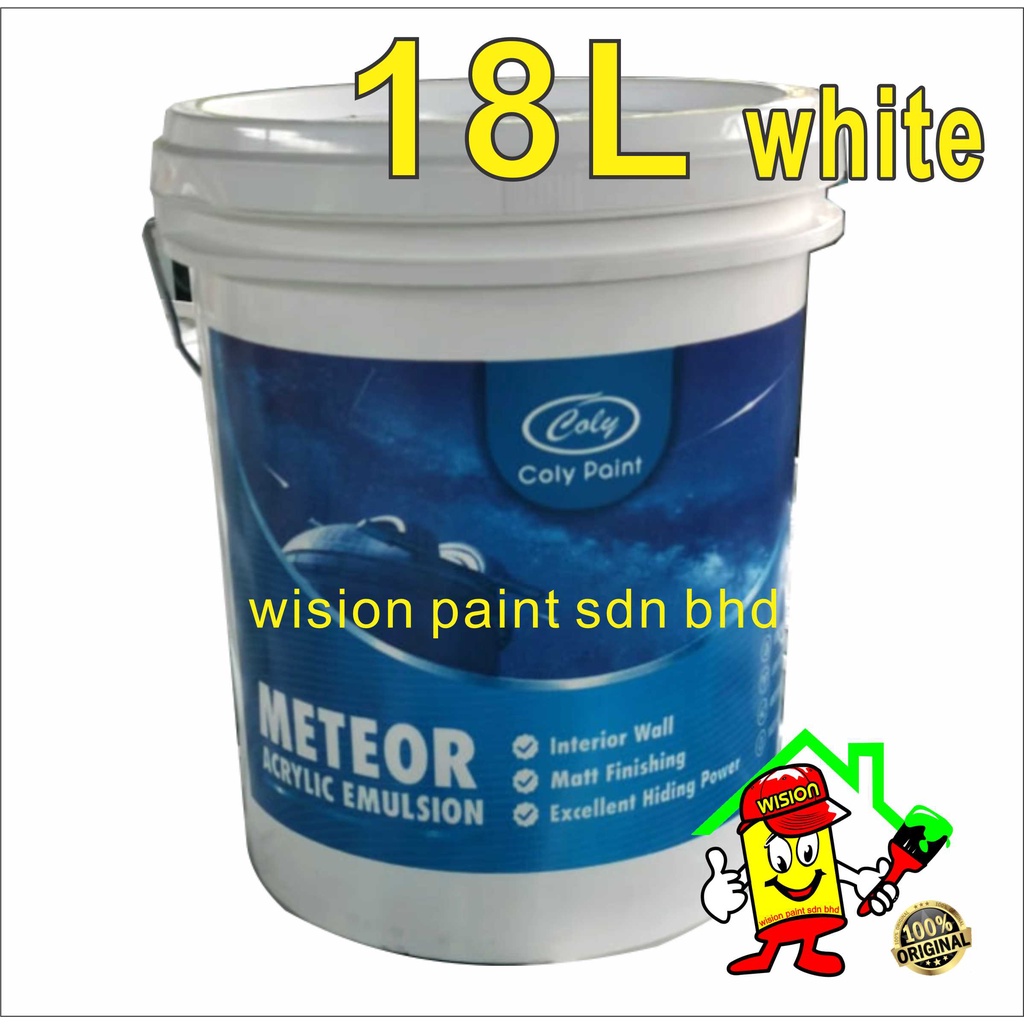 18 Litre ( Coly Paint Meteor Acrylic Emulsion ) Interior Paint ...