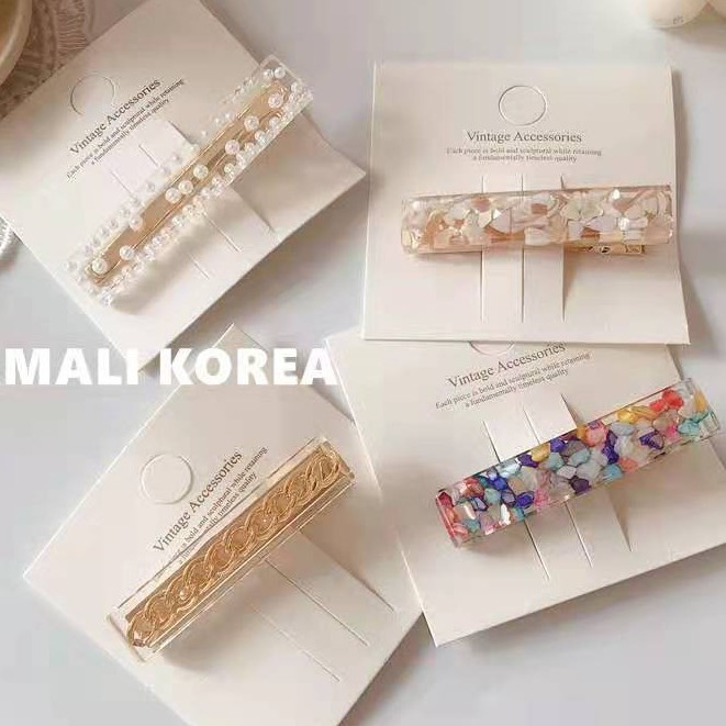 Korean Fashion Hairpin / Hairclip / Sepit Rambut / 韩式透明珍珠发夹 | Shopee ...