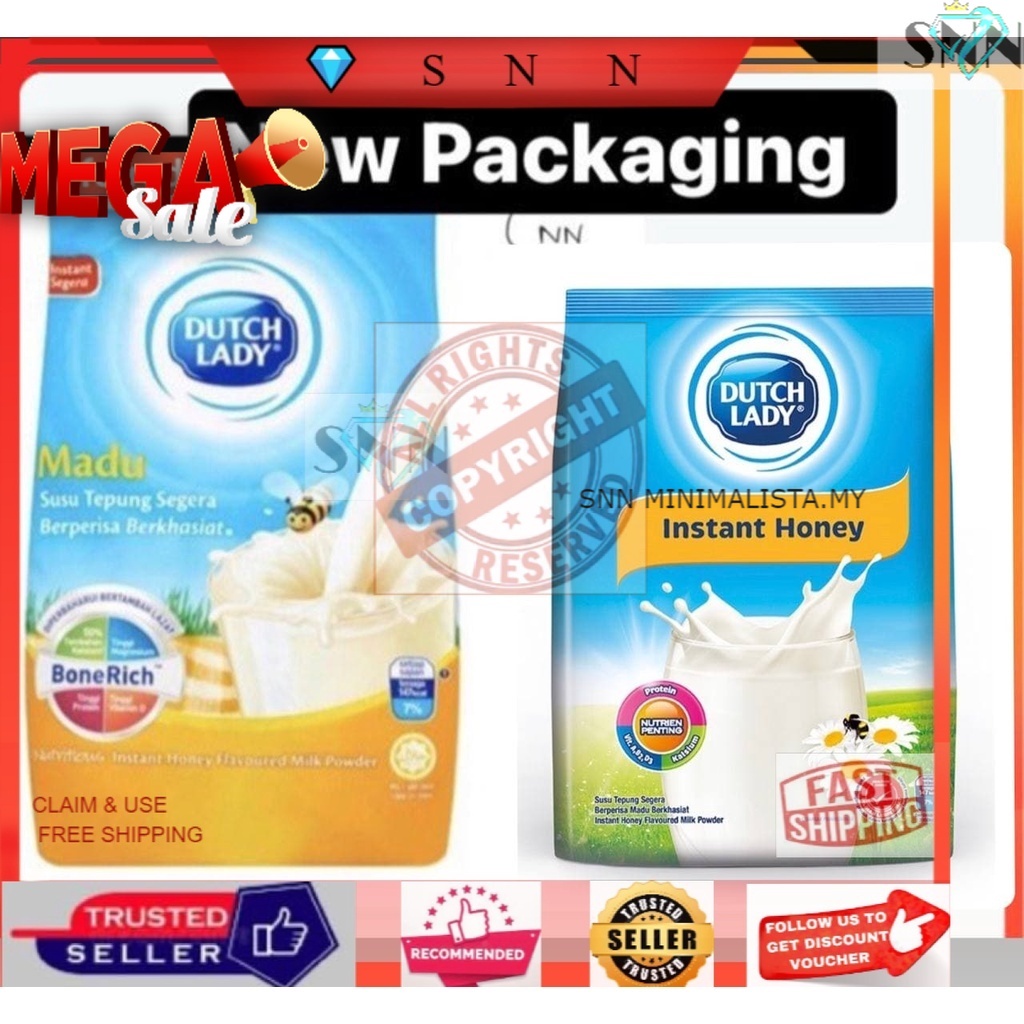 💎SNN WAJAHBARU DUTCH LADY HONEY MILK POWDER SUSU DUTCH LADY MADU 900g ...