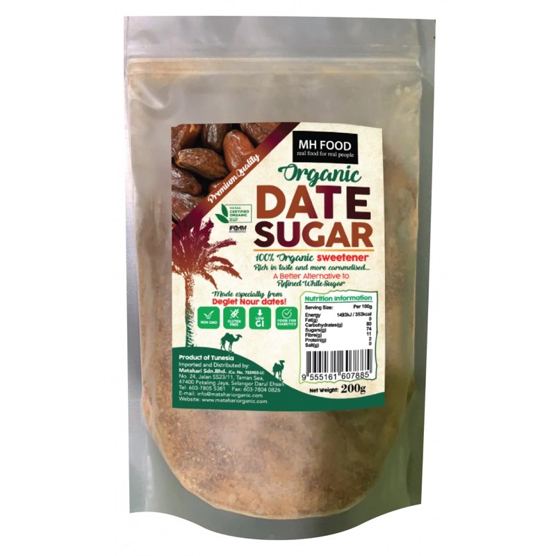 MH Food Organic Date Sugar 200g | Shopee Malaysia