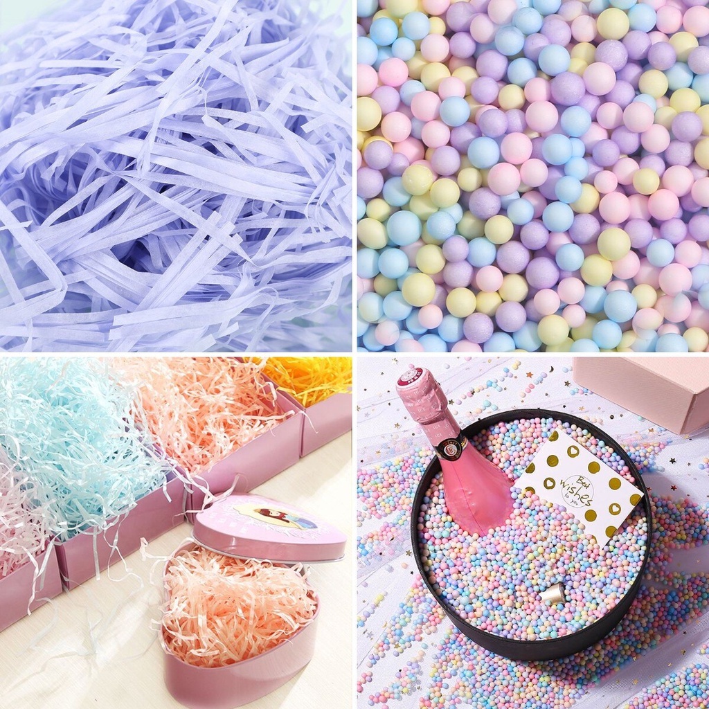 20/50g Colorful Paper Raffia Shredded Paper Confetti Color mix Foam ...