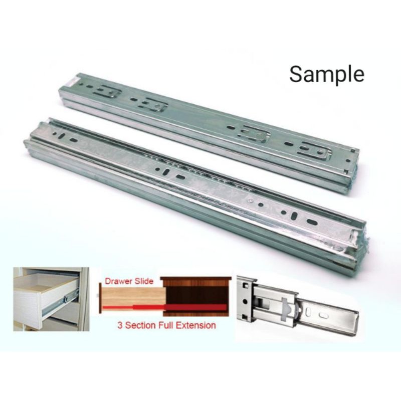 20" @ 1set [YUNFA] Rail drawer three-section 💥💯 Original💥 | Shopee Malaysia