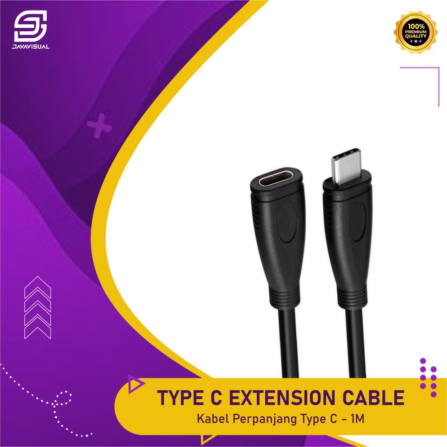 [JaVis] USB Type C Extension Cable Male to Female 1 Meter Type C ...