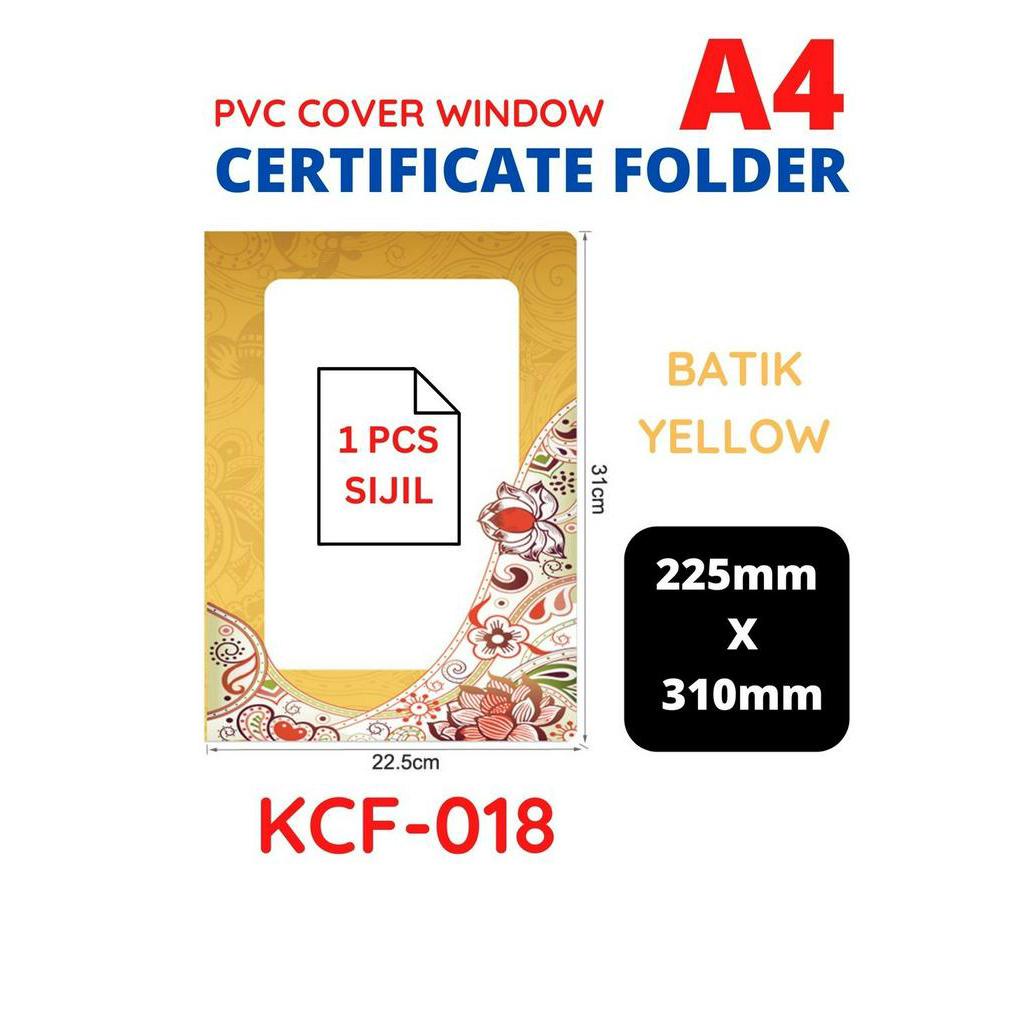 [ KCF SERIES ] A4 CERTIFICATE FOLDER WITH PVC COVER WINDOW (1'S ...