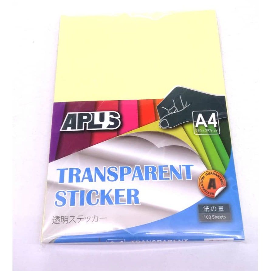 Aplus A4 Transparent Sticker (100's/pack) | Shopee Malaysia