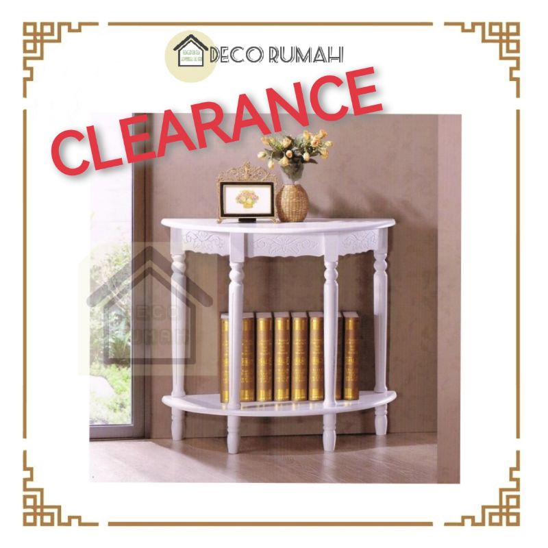Console Table / Kayu Meja Tepi / Meja Tepi Dinding / Half Circle ...