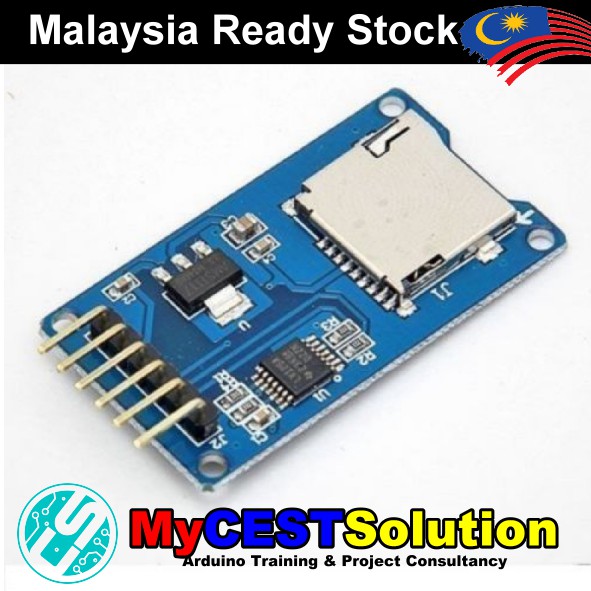 Arduino SPI ICSP interface Micro SD Card Adapter Reader Module | Shopee Malaysia