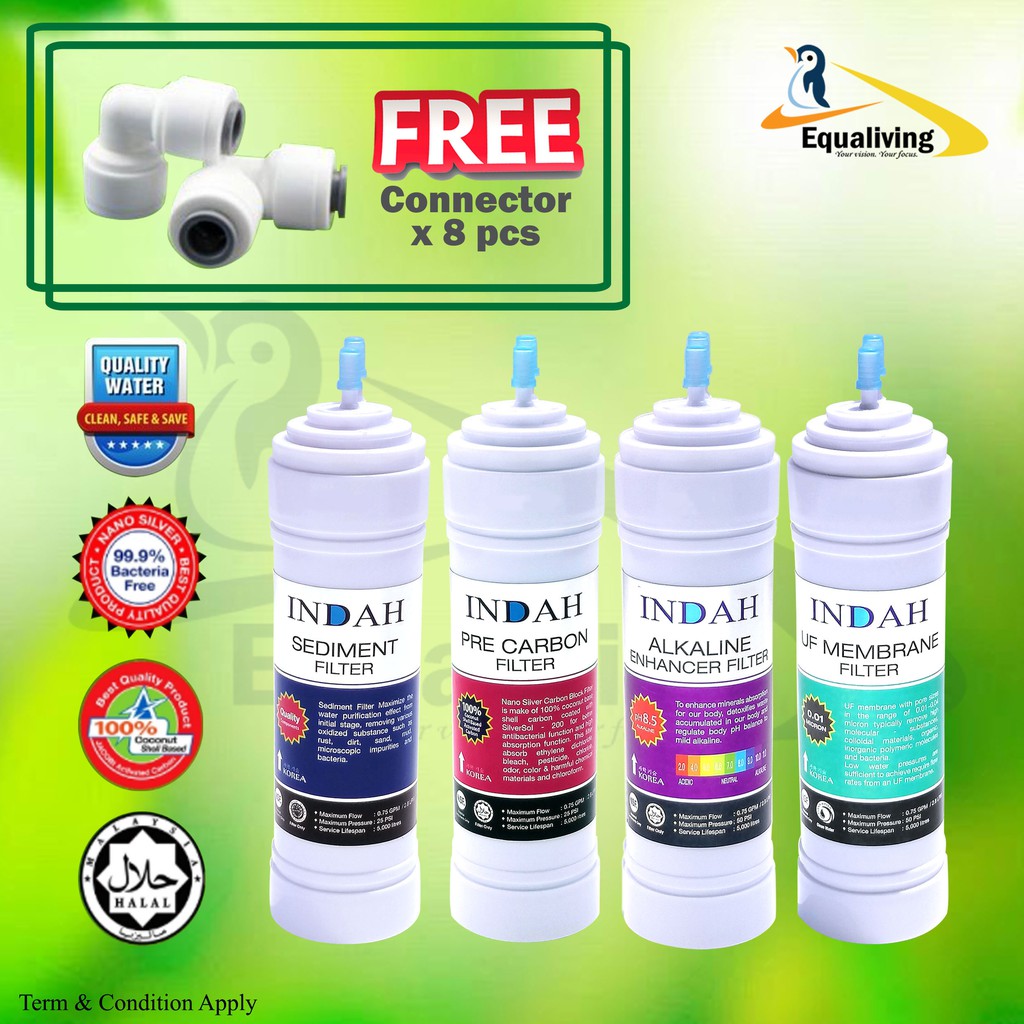 INDAH Halal Korea Alkaline Replacement Water Filter / Dispenser U-Type ...