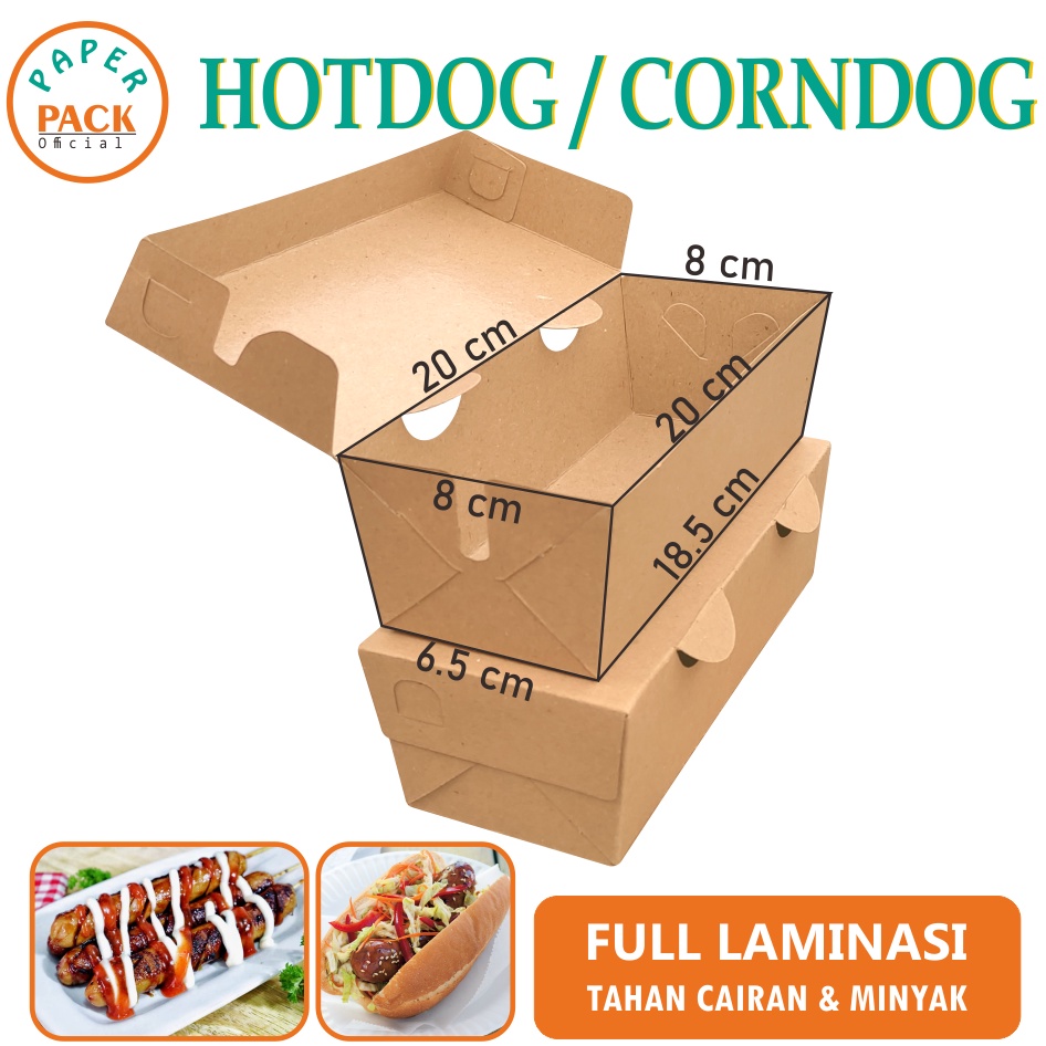 Hotdog BOX/SOSIS/Food BOX/PAPER BOX/CRAF BOX/ TAKOYAKI DIMSUM BOX/Food ...