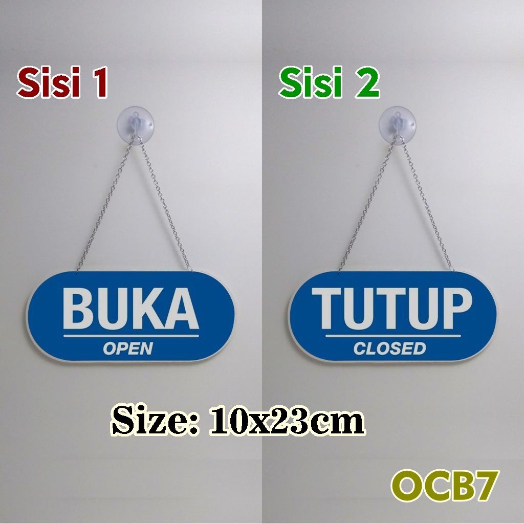 Open Close Sign Hanging Label Open Close Shop Door Oval Signage 10x23cm ...