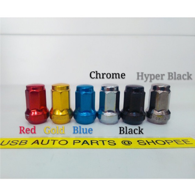 Sport Rim Nut, Wheel Nut M12x1.5-[7] Proton,Perodua, M12x1.25-[7 ...