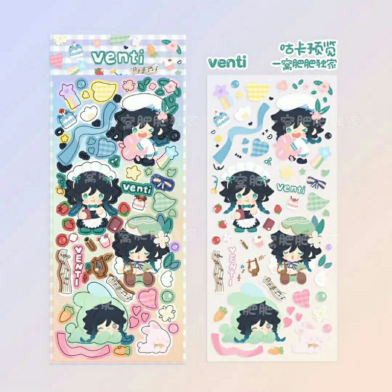 3pcs RM57 YGFF Genshin impact sticker kaveh wanderer neuvilette furina ...