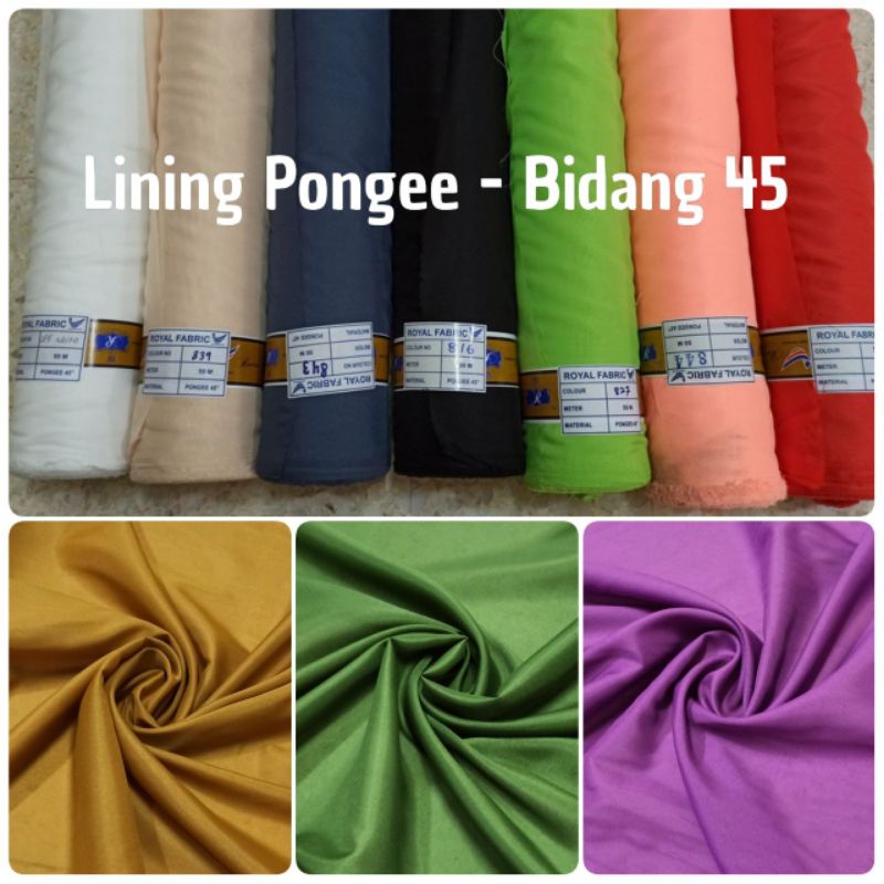 🔥Hot Viral Kain Lining🔥 - PONGEE - Bidang 45