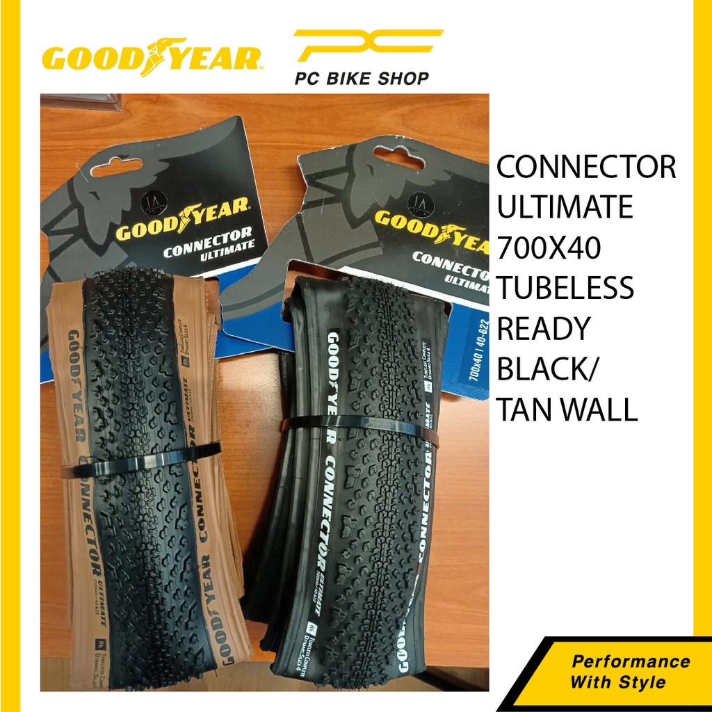 Goodyear Connector Tire 700X 40 Folding Tubeless Gravel Bike Black/Tan ...