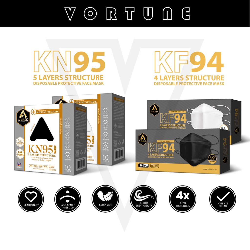 🅰️A-MASK Face Mask (KN9/KF94/Adult/Kid/Children/3 Ply/4 Ply/Ear Loop ...