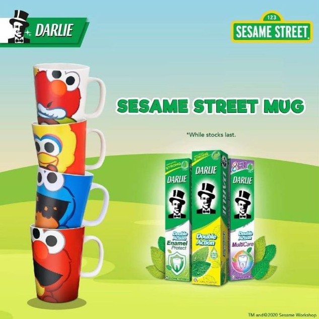 Darlie Double Action Value Pack Fluoride Toothpaste (Sesame Street Elmo ...