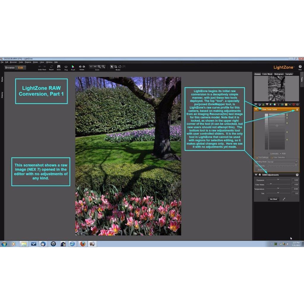 LightZone software Pro Digital RAW and JPEG Image Photo Editing ...