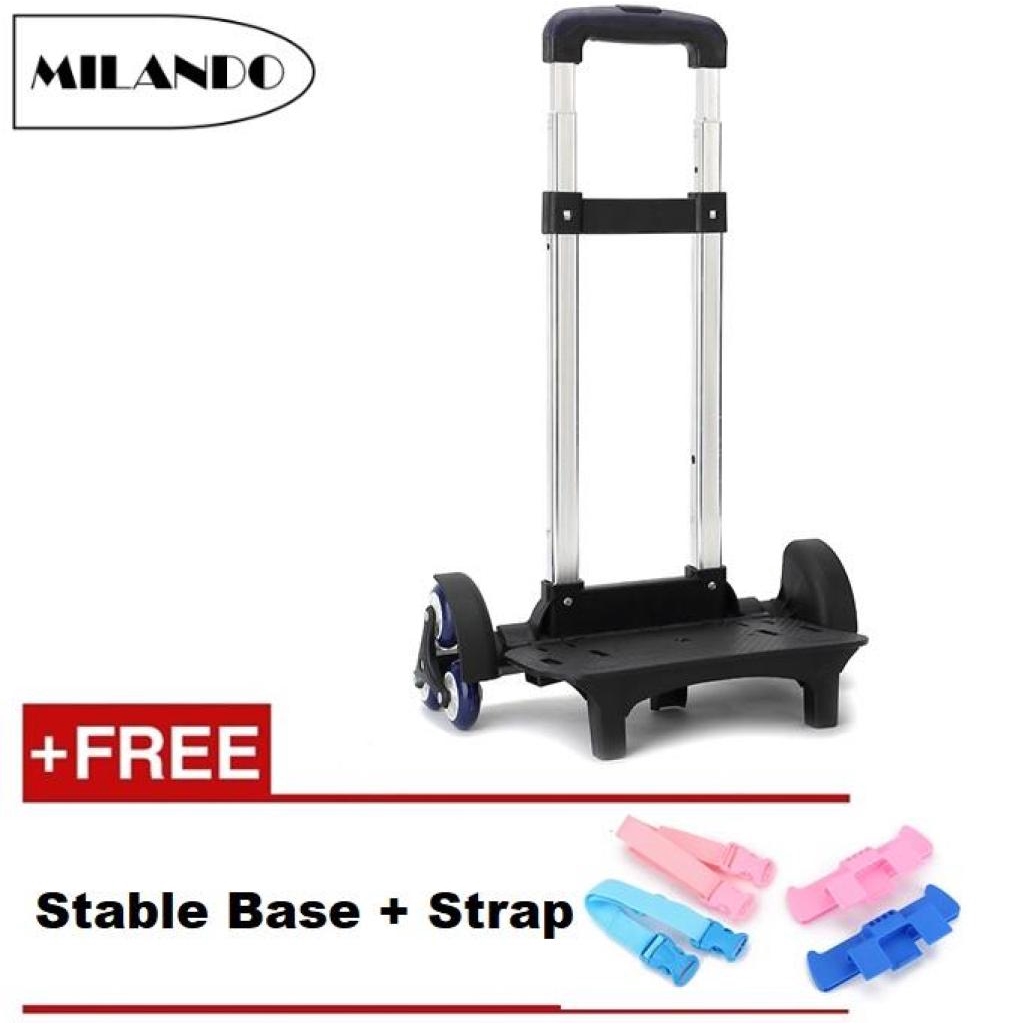 MILANDO 6-Wheel Trolley for School Bag Staircase Stair Trolley Backpack ...