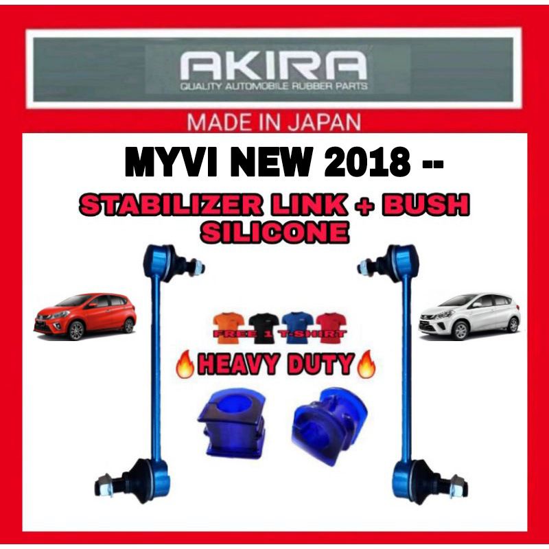 BF AKIRA PERODUA MYVI 2018-- NEW STABILIZER LINK FRONT + BUSH SILICONE ...