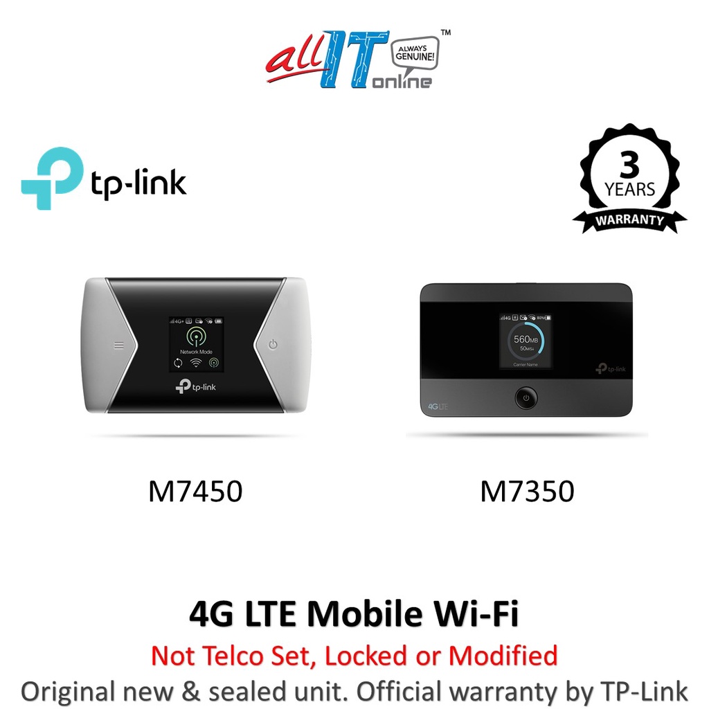 TP-Link 4G LTE M7350 / M7450 Mobile Router Portable Wireless Wi-Fi ...