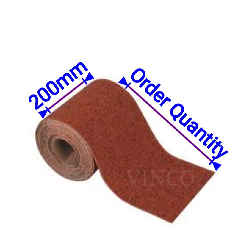 Sand Paper Roll 200mm x 1 Feet Sandpaper Roll Red Colour Good Quality ...