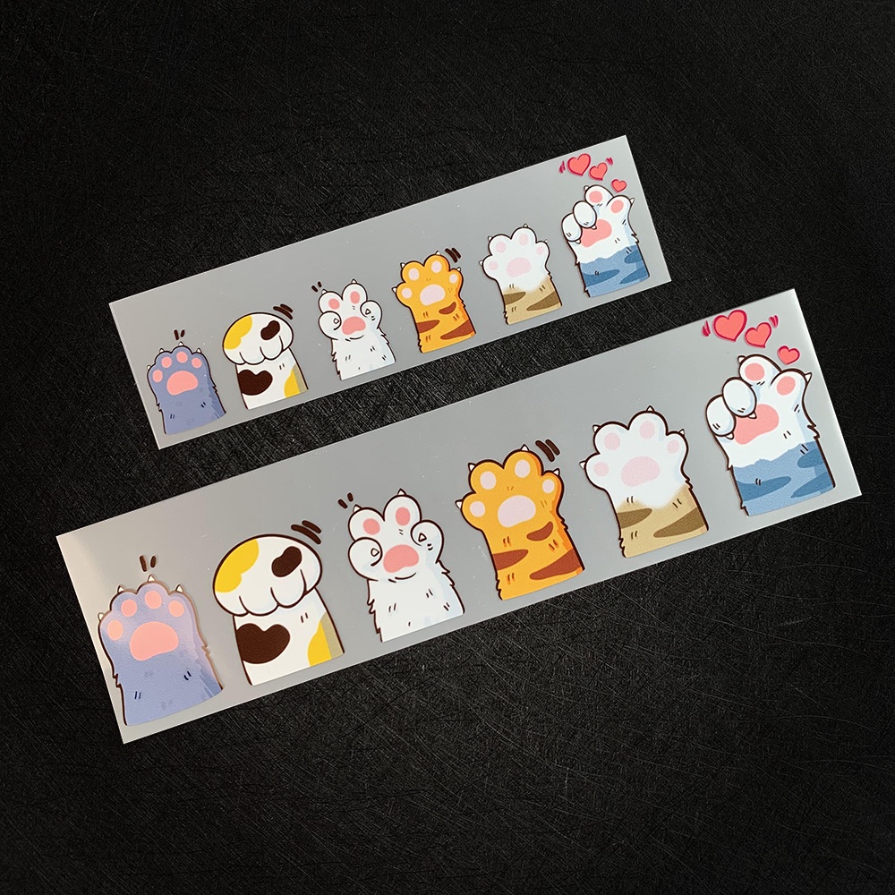 Pet Cat Car Sticker Cartoon Funny Cat Scratches Reflective Waterproof ...
