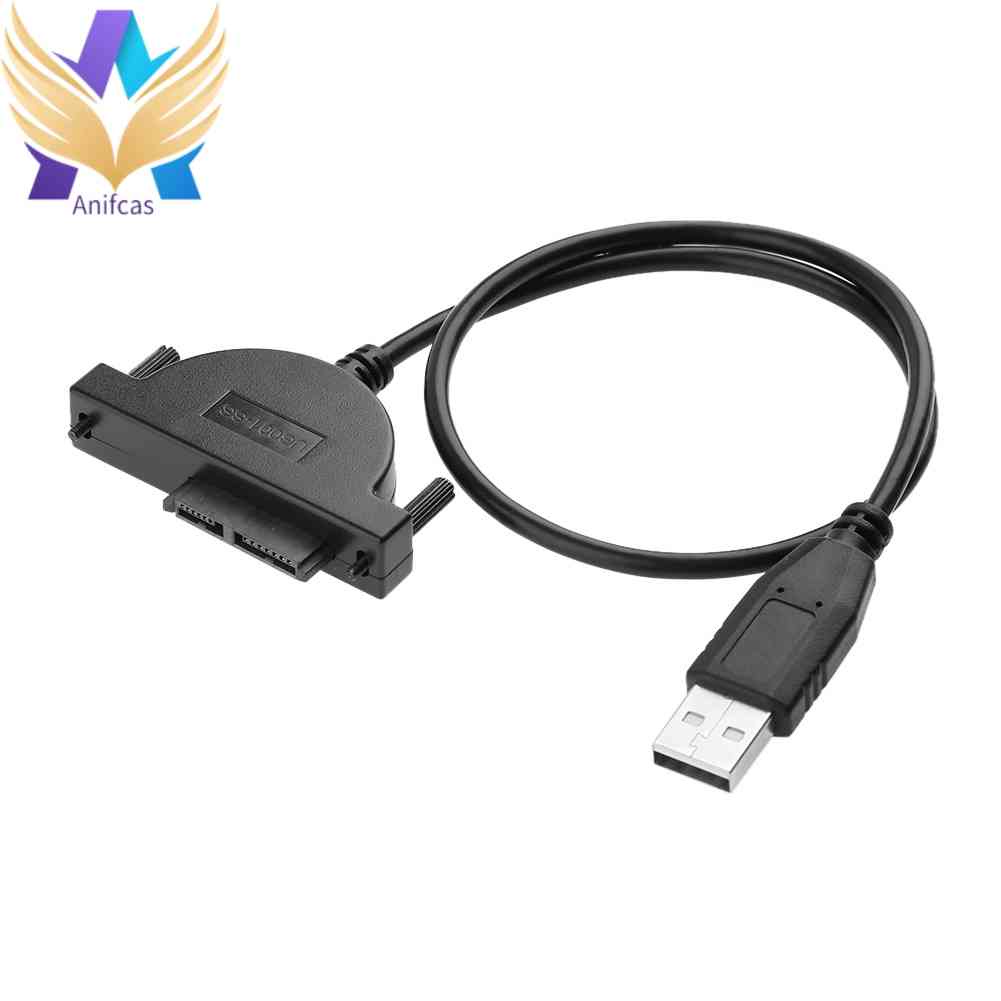 USB 2.0 to Mini SATA 7+6 13Pin Adapter Cable for Laptop CD/DVD ROM ...
