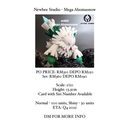 Newbee Studio - Mega Abomasnow | Shopee Malaysia