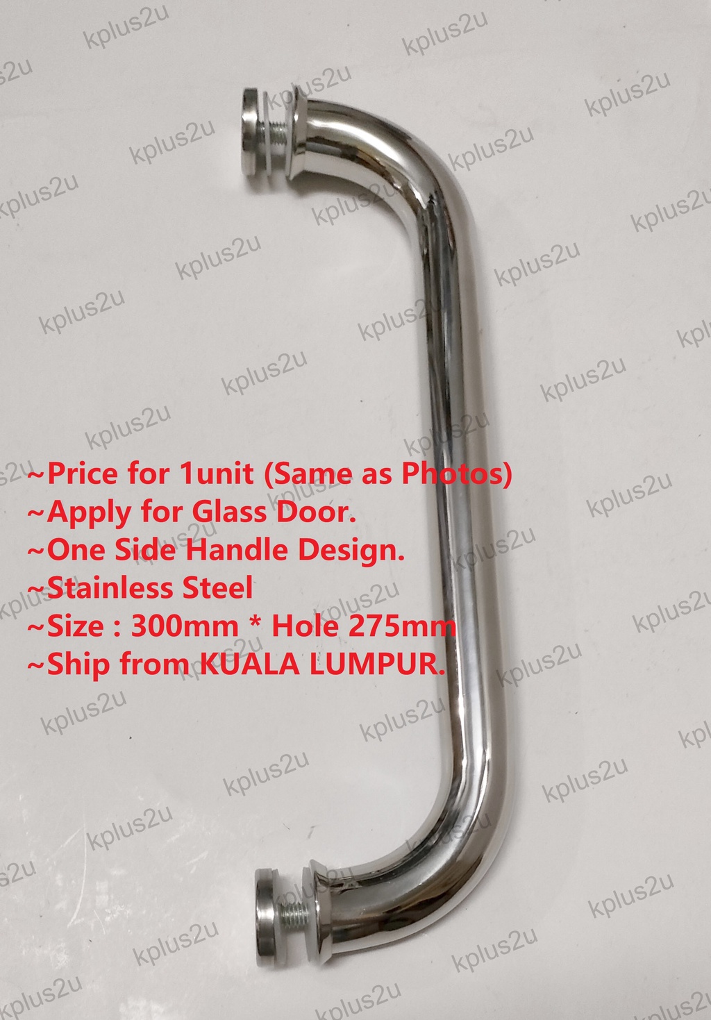 C Handle Glass Door Handle Single Side C handle 300mm handel pintu C ...