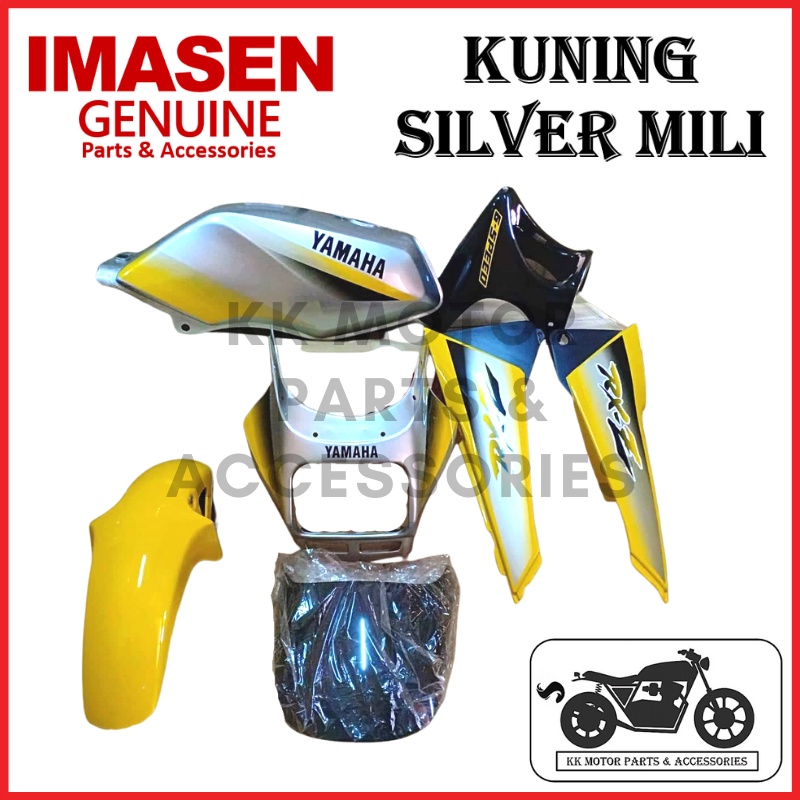 [FULL TANAM !!!] COVERSET RXZ IMASEN KUNING MILI / KUNING SILVER ...