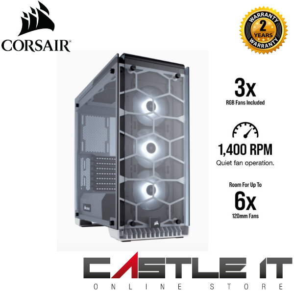 Corsair 570X Crystal Series RGB Tempered Glass Premium ATX Mid-Tower PC ...