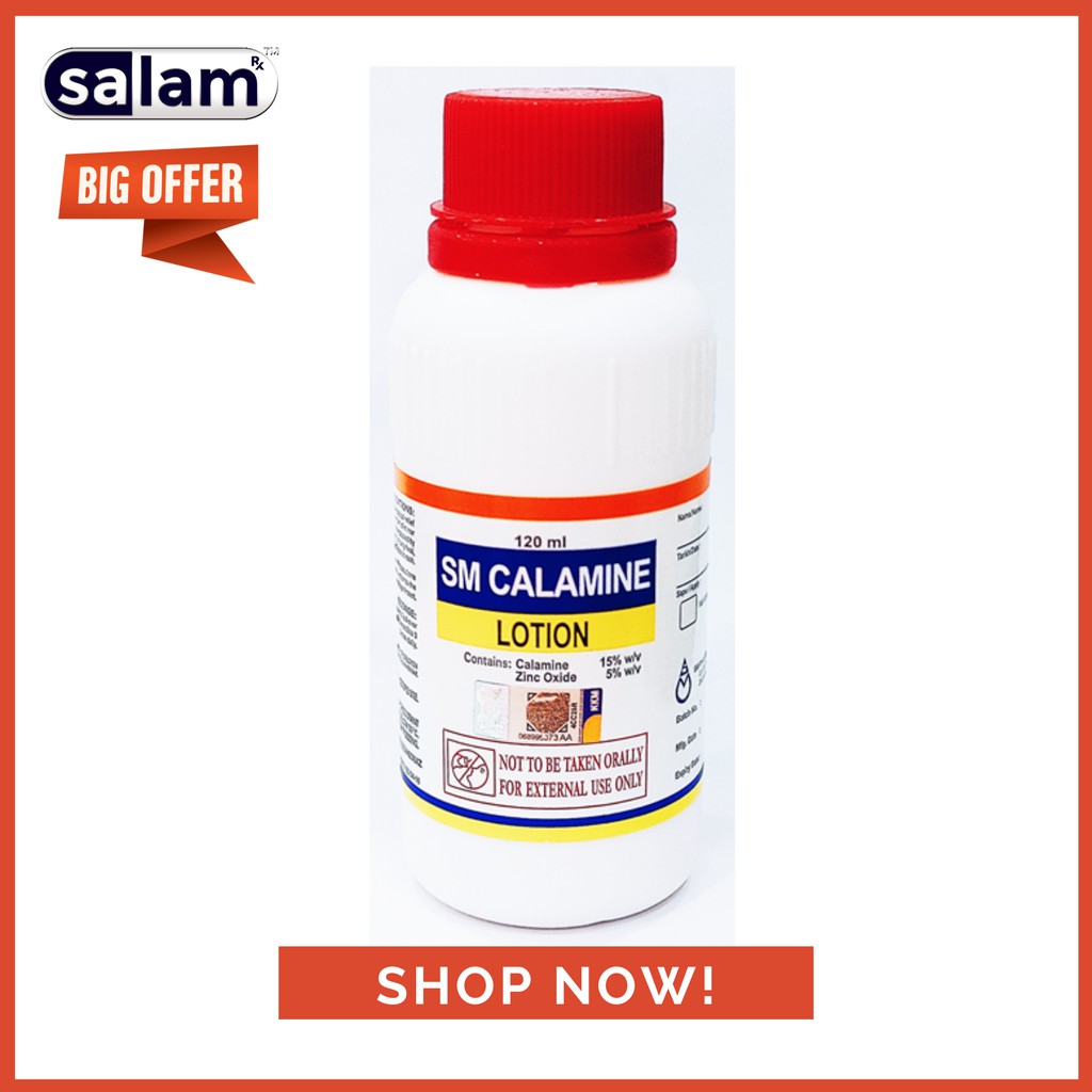 SM CALAMINE LOTION 120ML EXP:12/2024 [RELIEF ITCHINESS/MELEGAKAN ...