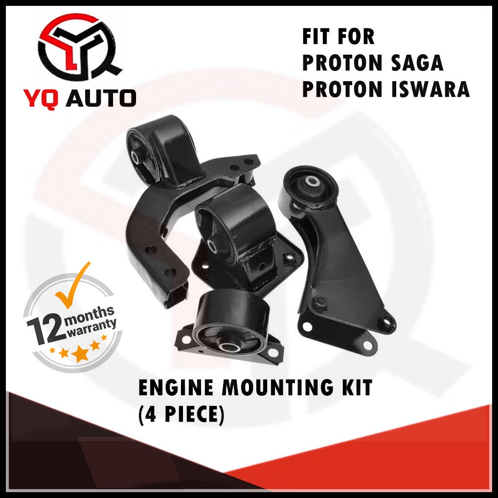 PROTON SAGA ISWARA 1.3/1.5 ENGINE MOUNTING KIT SET (4 PIECE) (12 MONTHS ...