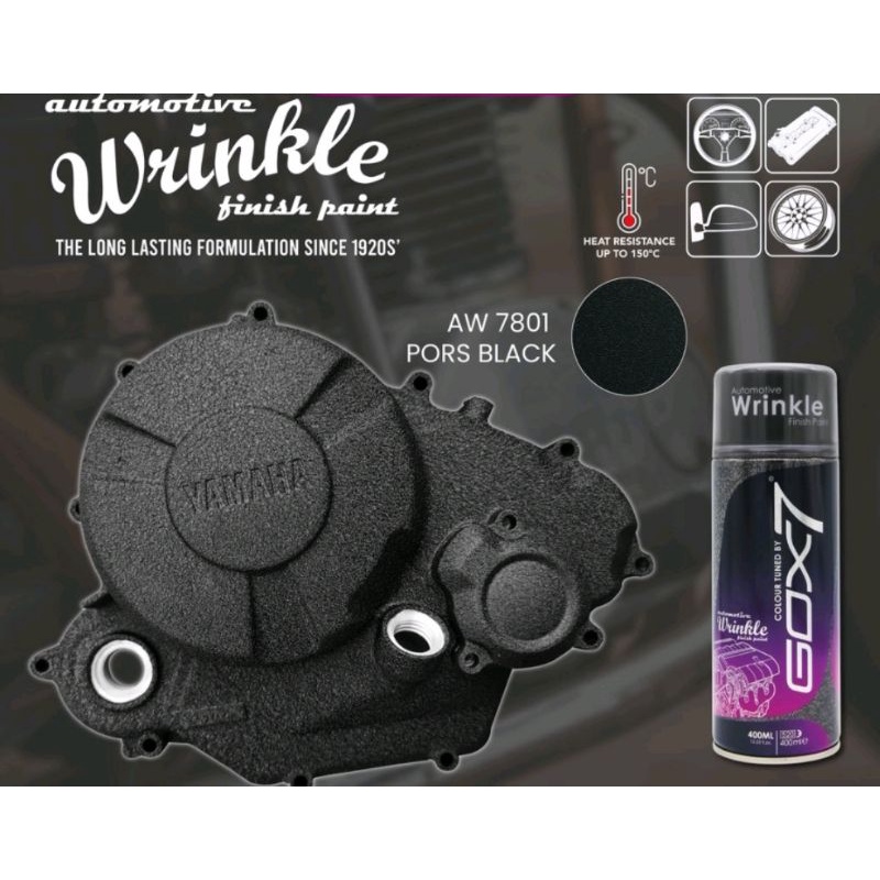 Gox7 Automotive Wrinkle Finish Paint /Cat Menggerutu AW7801 BLACK ...