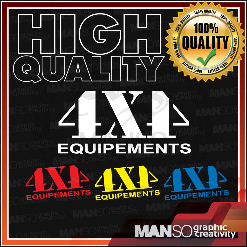 4x4 Equipment Sticker Pick Up Truck Sticker Hilux Ranger Navara Triton ...