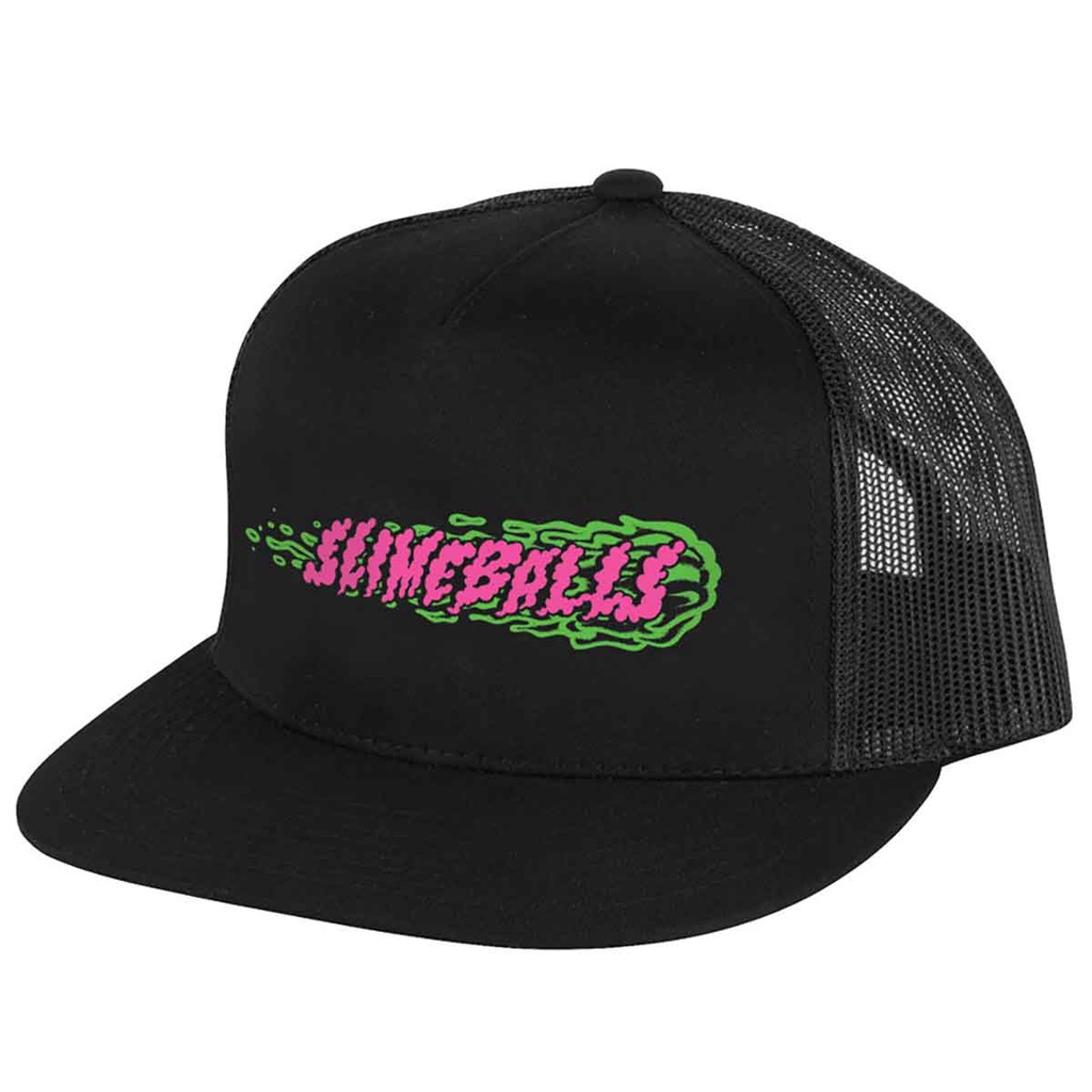 Santa Cruz Slime Balls Spew High Profile Mesh Trucker Hat ( Black ...