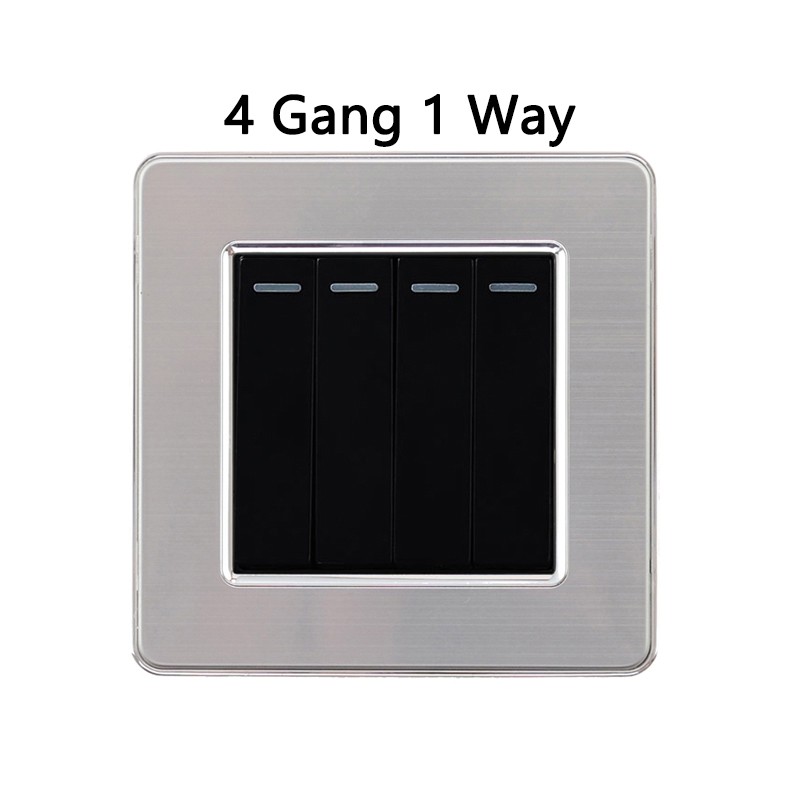 Atlectric 1/2/3/4 Gang 1/2 Way Light Switch Wall Power Button Switch UK ...
