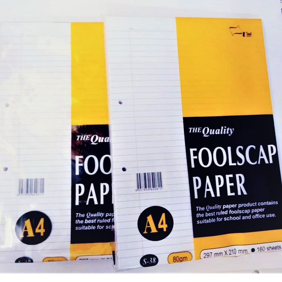 QUALITY A4 FOOLSCAP PAPER 80GSM (160SHEETS) | Shopee Malaysia