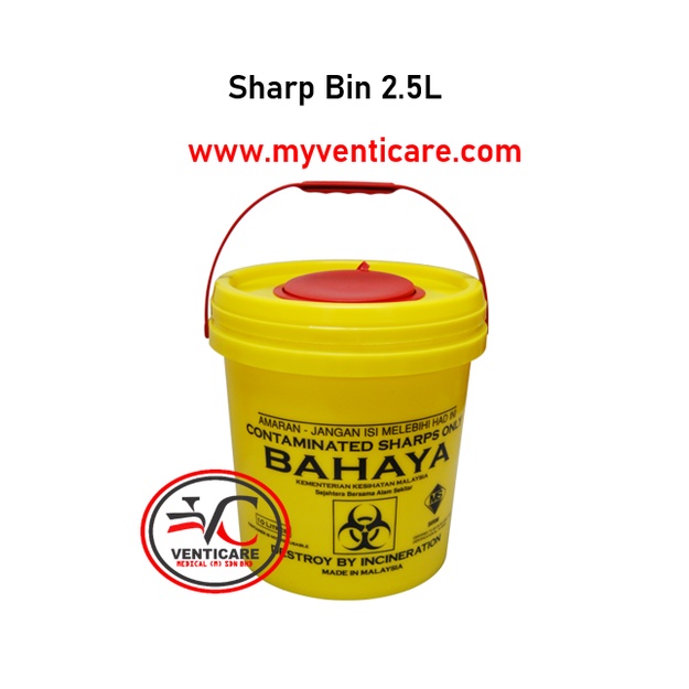 SHARP BIN 2.5L / 5L / 10L/20L BIOHAZARD CONTAINER WITH COVER | Shopee Malaysia