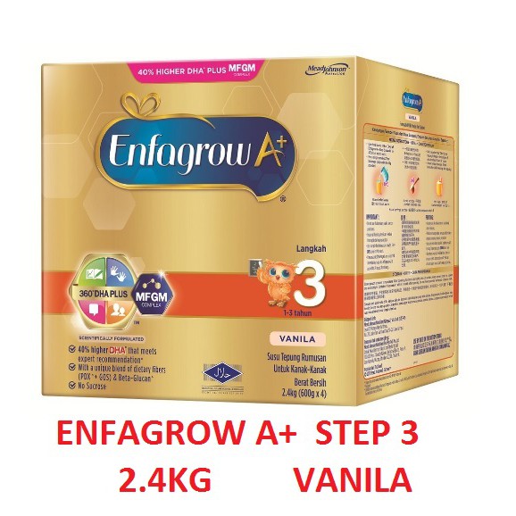 CHEAPEST!! Enfagrow A+ Step 3 Vanilla (2.4KG) READY STOCK | Shopee Malaysia