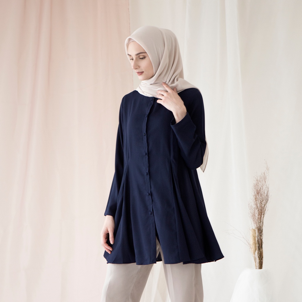 Wiyana by Aska Label - Basic Muslim Women's Blouse Full Buttons in ...