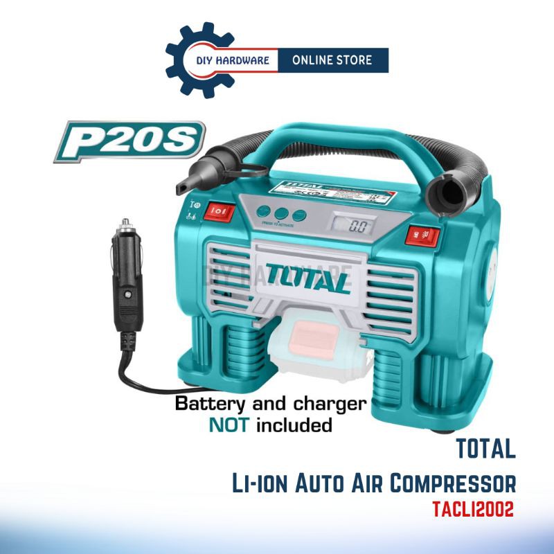 TOTAL Li-ion Auto Air Compressor - TACLI2002 | Shopee Malaysia