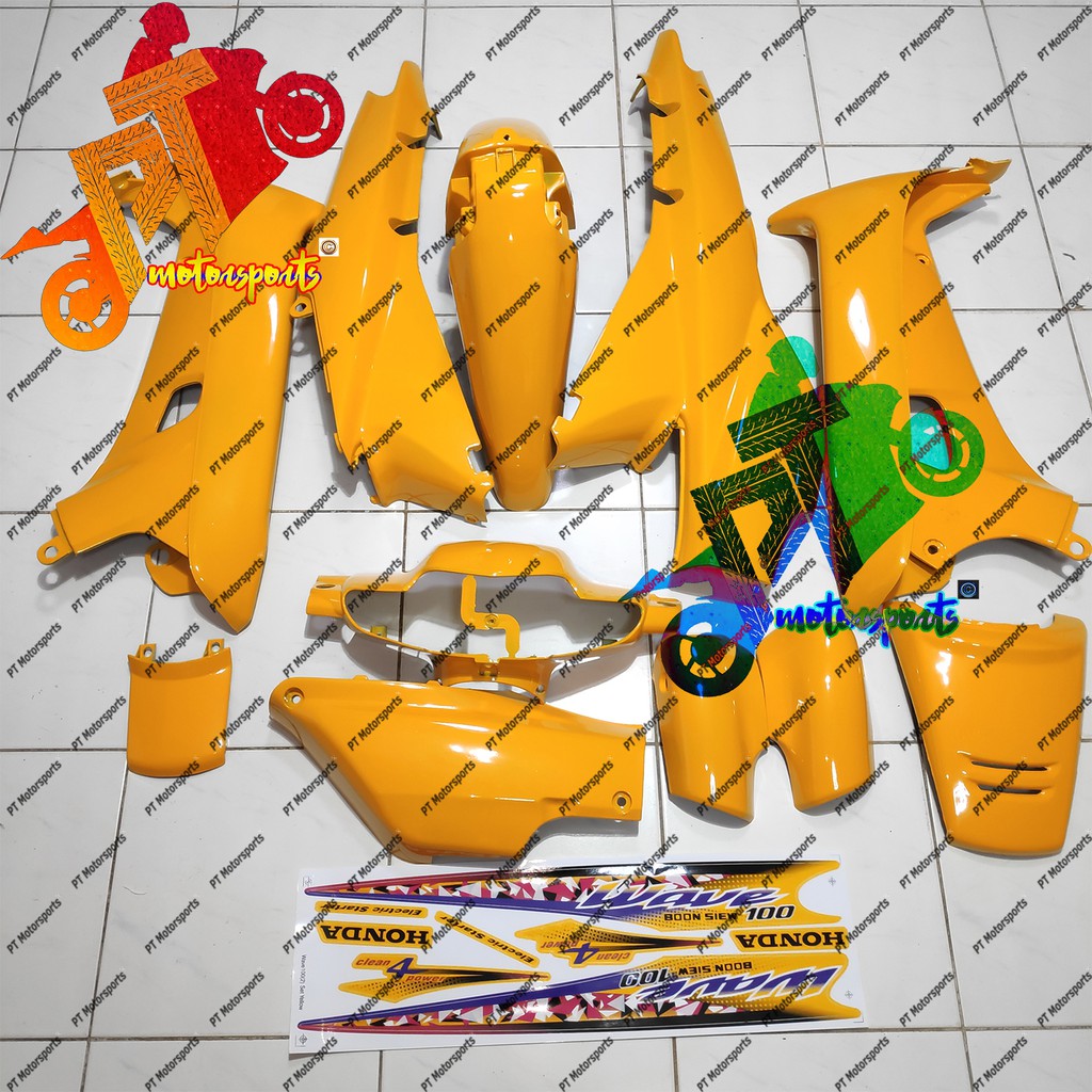 Honda Wave 100 Cover Set Black/Grey/Blue/Maroon Yellow Silver Bmc Blue ...