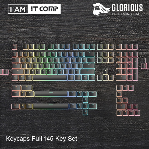 Glorious Aura Mechanical Keycaps V2 / Keycaps Full 145-Key Set / RGB ...