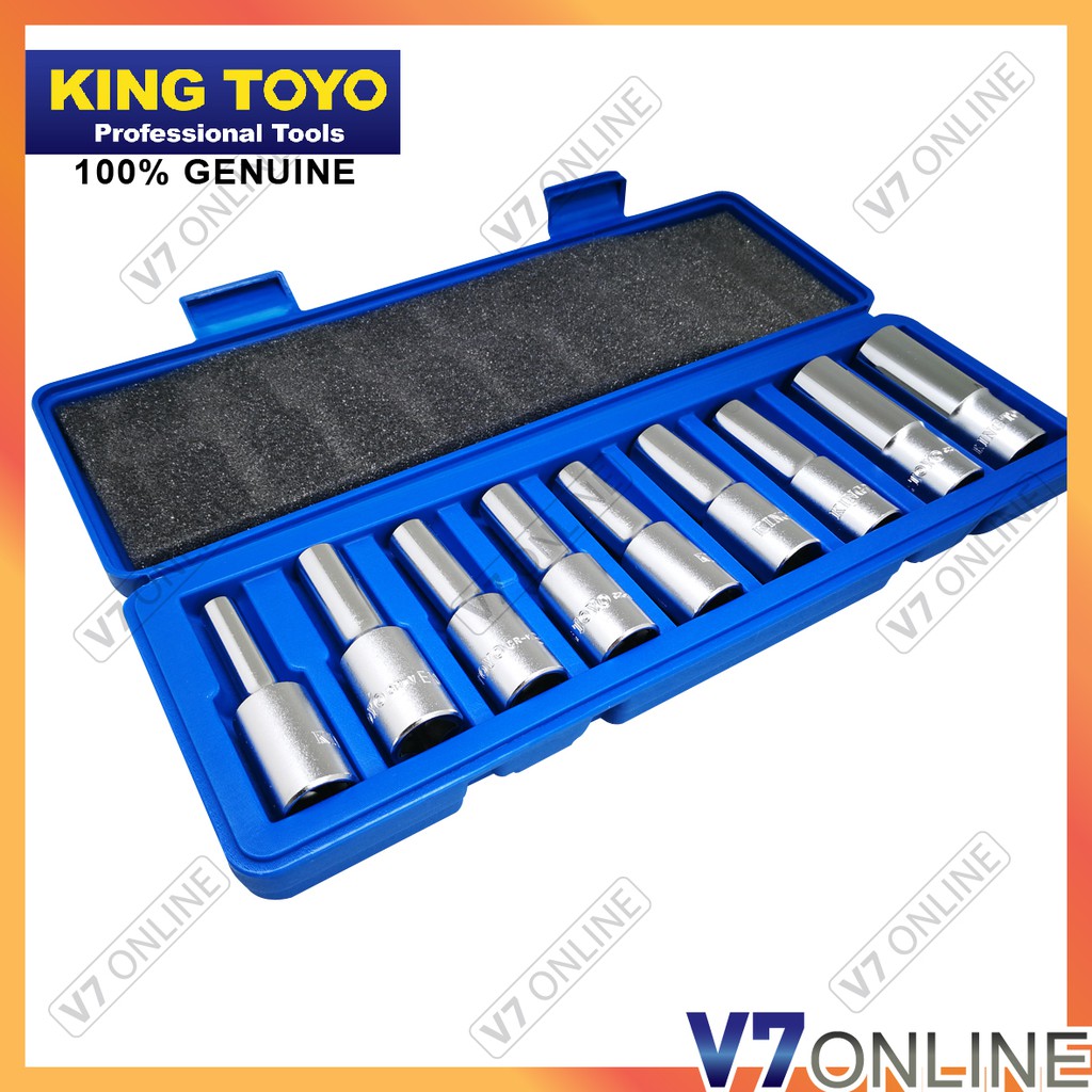 KING TOYO 9PCS Dr. E-Type Socket Set / Set Soket [KT-E4809K] | Shopee ...