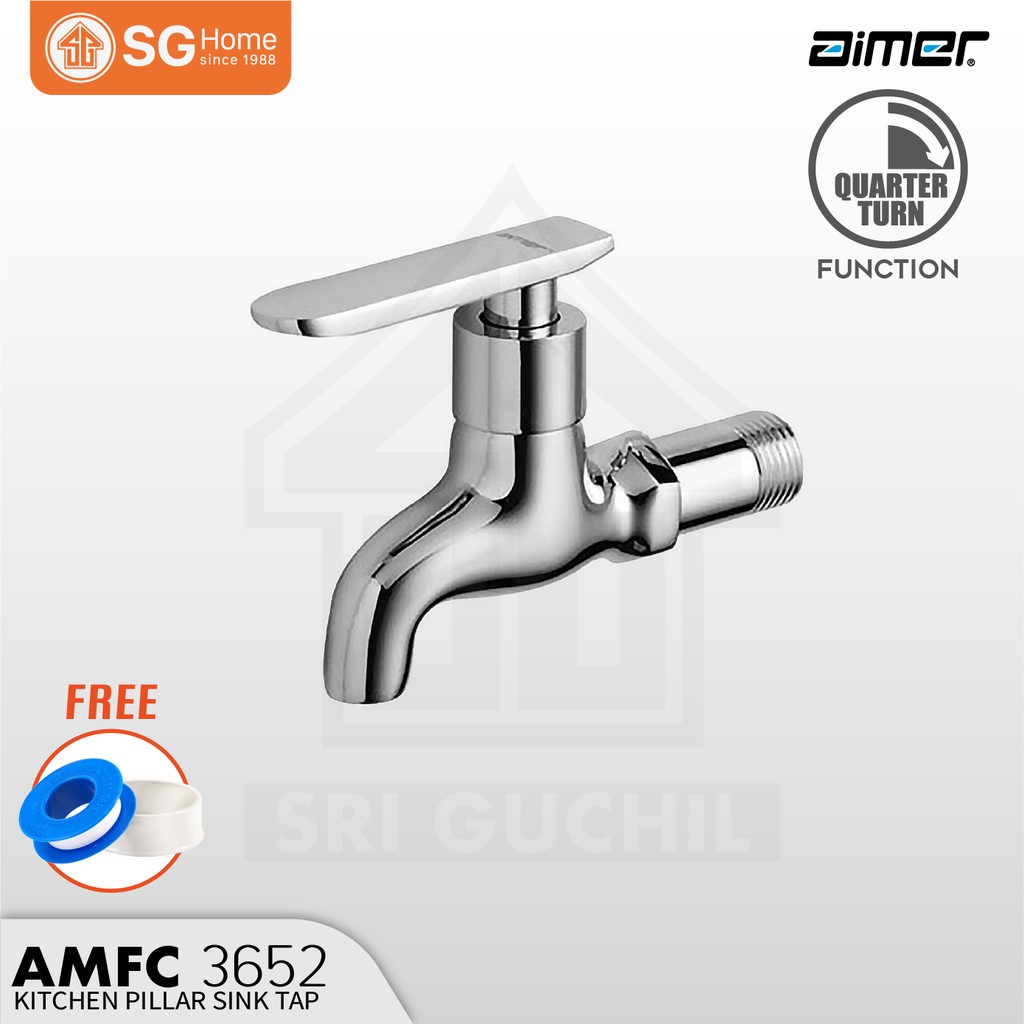 Ready Stock Aimer AMFC-3652 Wall Bib Tap Water Tap Faucet Basin Tap ...