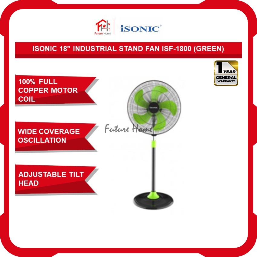 Isonic 18" Industrial Stand Fan ISF-1800 (Green) | Shopee Malaysia